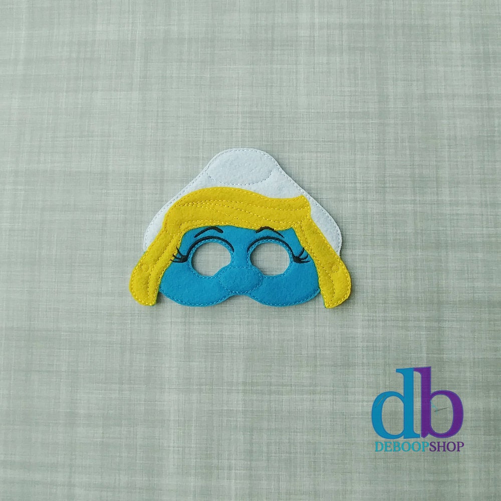 Smurfette Felt Play Mask | DeBoop Shop